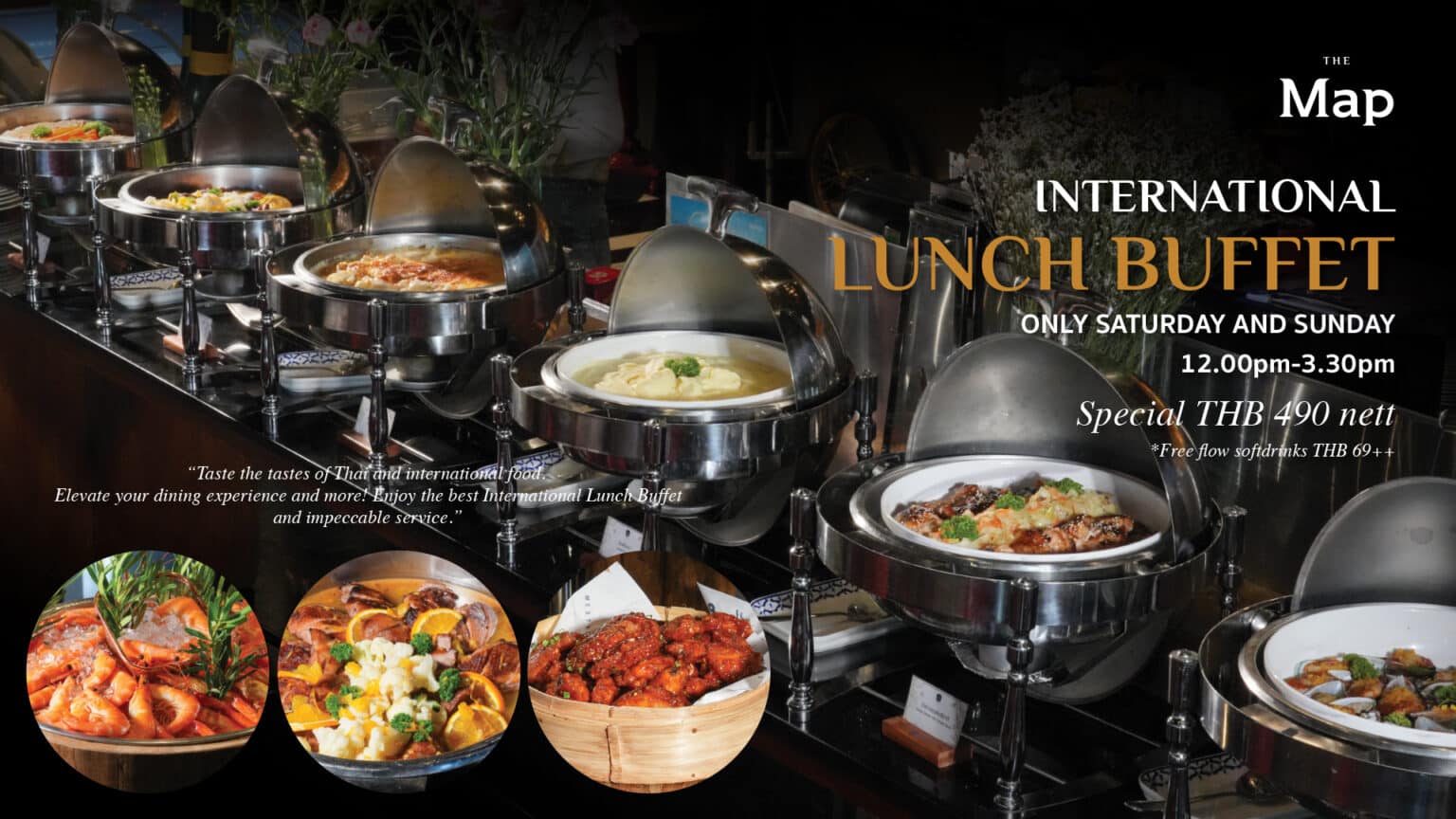 INTERNATIONAL LUNCH BUFFET / SEAFOOD BUFFET DINNER - MESTYLE Museum Hotel